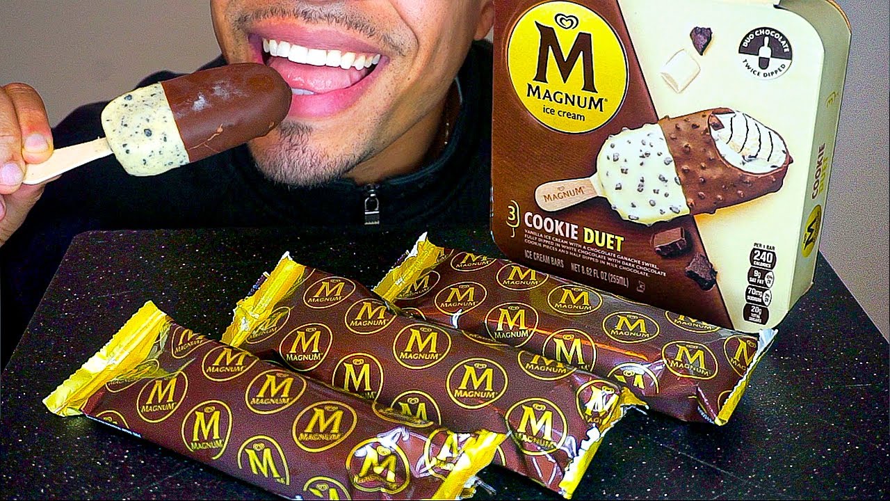 ASMR MAGNUM ICE CREAM MUKBANG | EATING MINI ICE CREAM BARS *BIG BITES ...