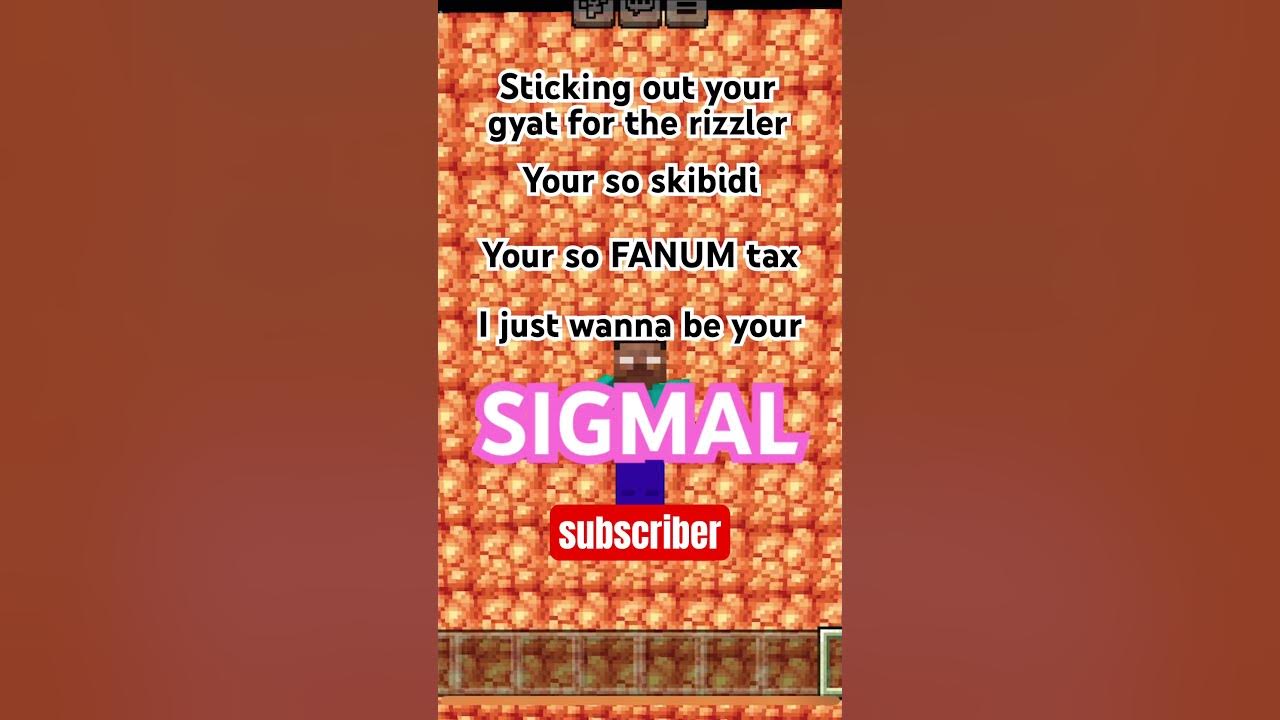 Gyat 😆 Meme Rizzler Song Lyrics In Minecraft Please Subscribe Youtube