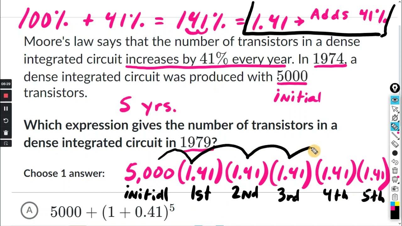 Exponential expressions word problems (numerical) : Khan Academy - YouTube