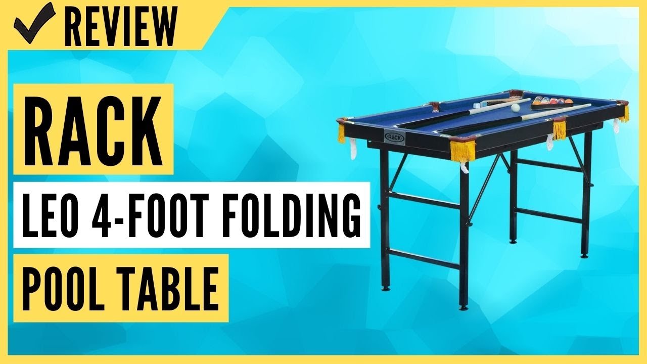Rack Leo 4-Foot Folding Billiard/Pool Table Review - YouTube