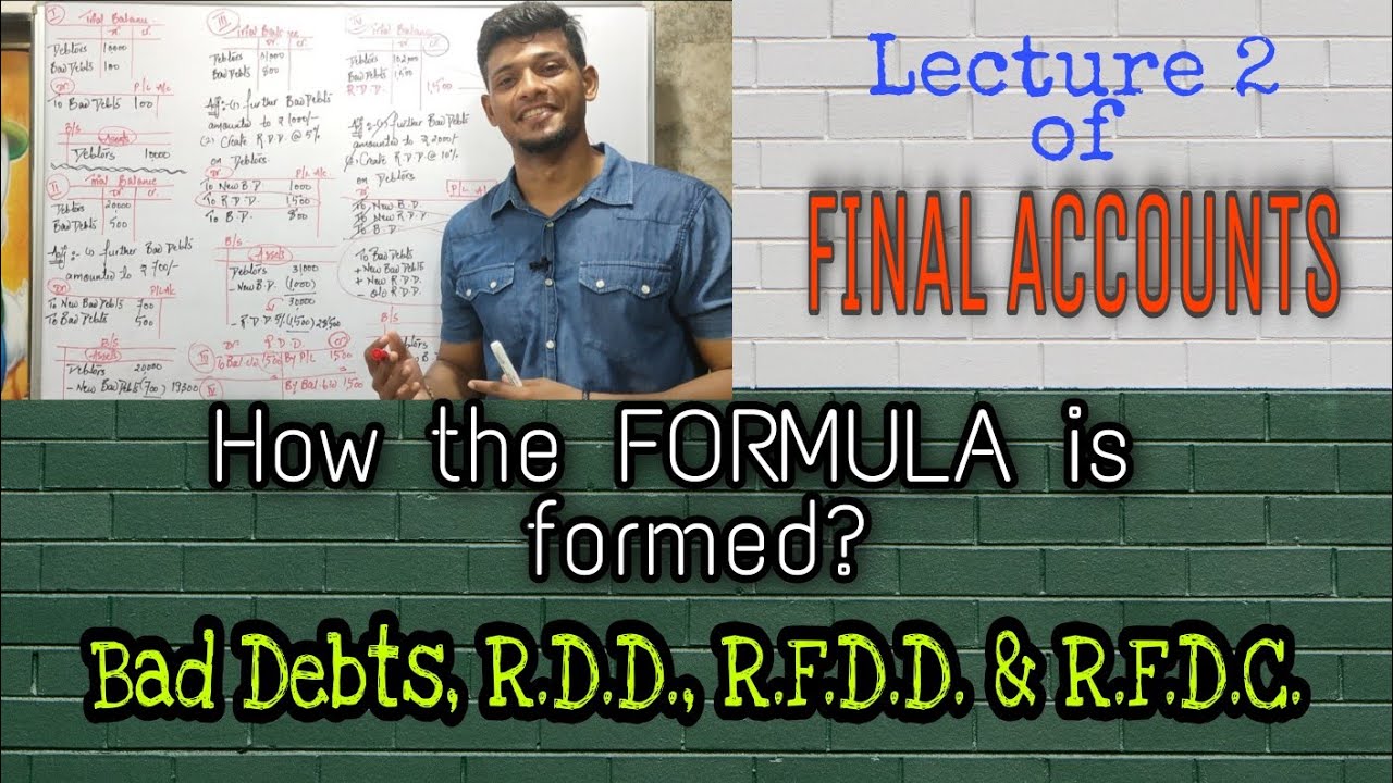 Final Accounts | Bad Debts | RDD | RFDD | RFDC | Reserve for Discount ...