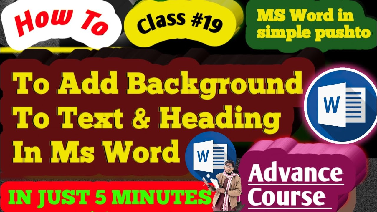 Heading & Paragraph With Colorful background In Microsoft Word.|| - YouTube