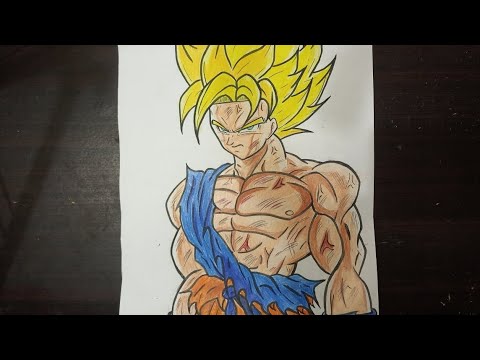 How to draw Goku SSJ 1 Namek style | Dragon ball z | Tutorial - YouTube