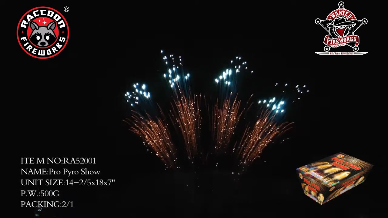 Pro Pyro Show Raccoon Fireworks - 500 Grams - YouTube