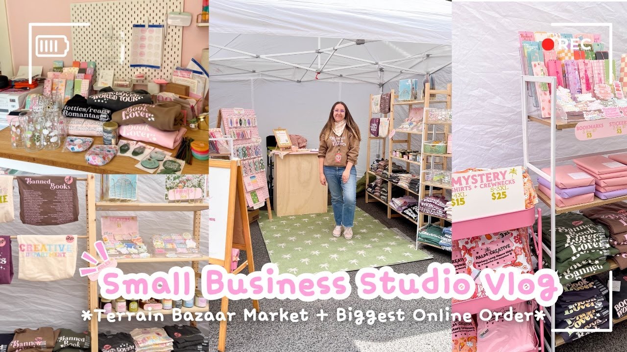 Terrain Bazaar Market + My Biggest Online Order | Studio Vlog 065 | Small Business Vlog - YouTube