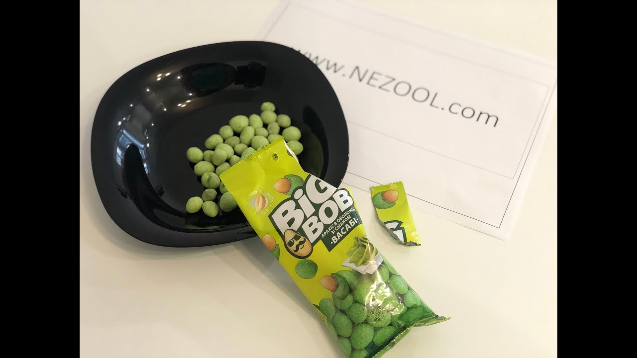 Big Bob Peanuts in Wasabi Flavored Crunch 60g - YouTube