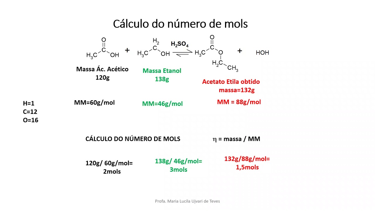 Química Orgânica Básica I - Cálculo de rendimento - YouTube