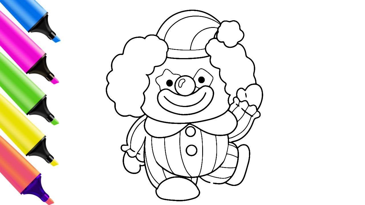 Joker Drawing For Kids || Clown Drawing || How to Draw Jocker || Circus ...