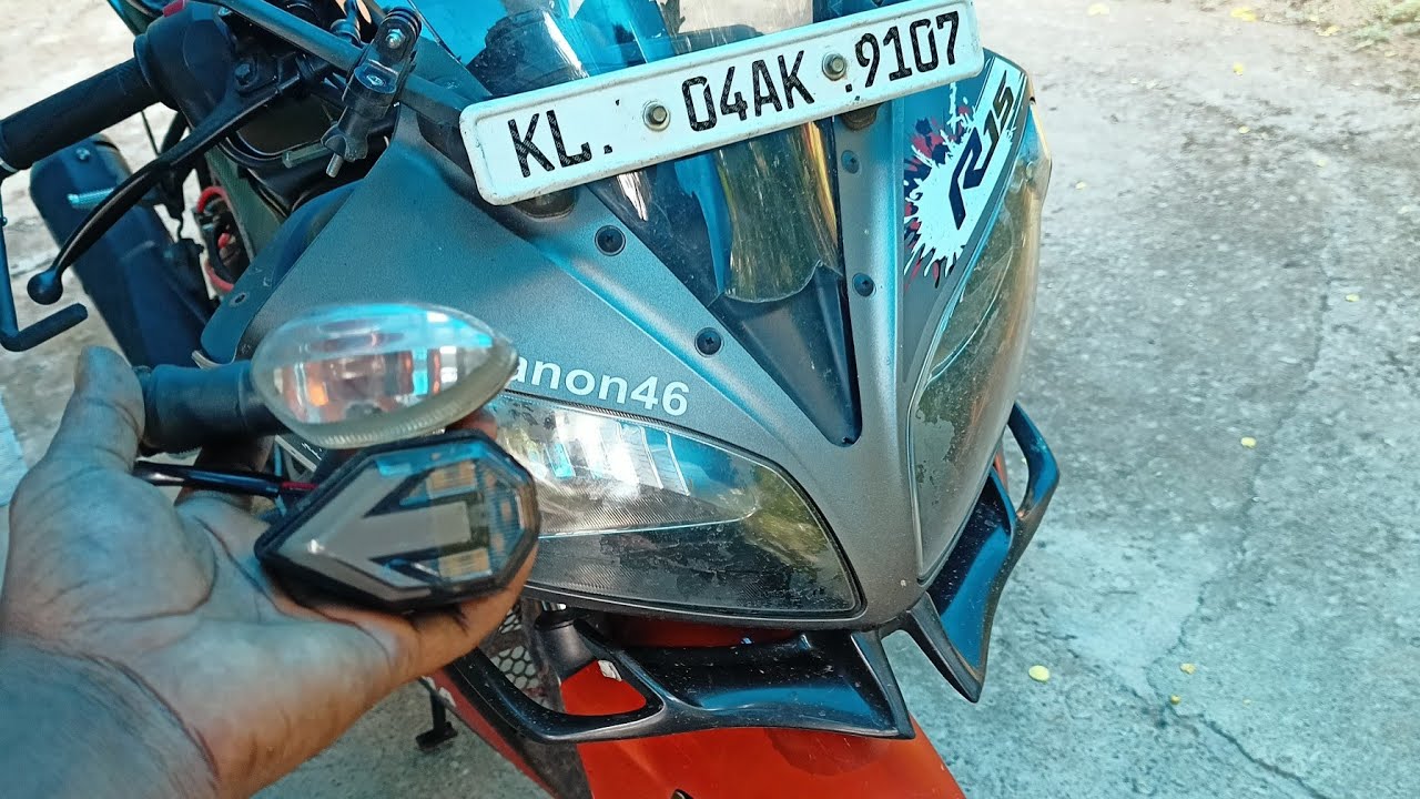 #how to installing yamaha r15 new indicators - YouTube
