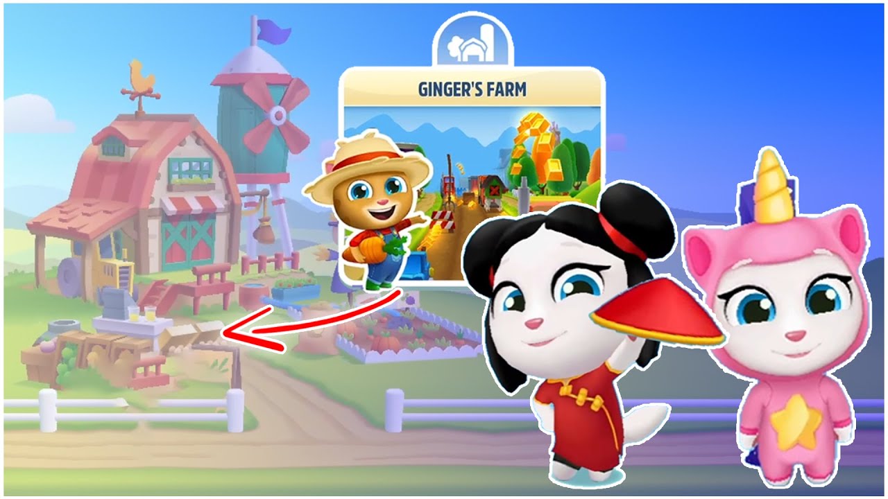 🦄UNICORN ANGELA & 🍀LUCKY ANGELA ARE RUNNING IN GINGER FARM TALKING TOM ...