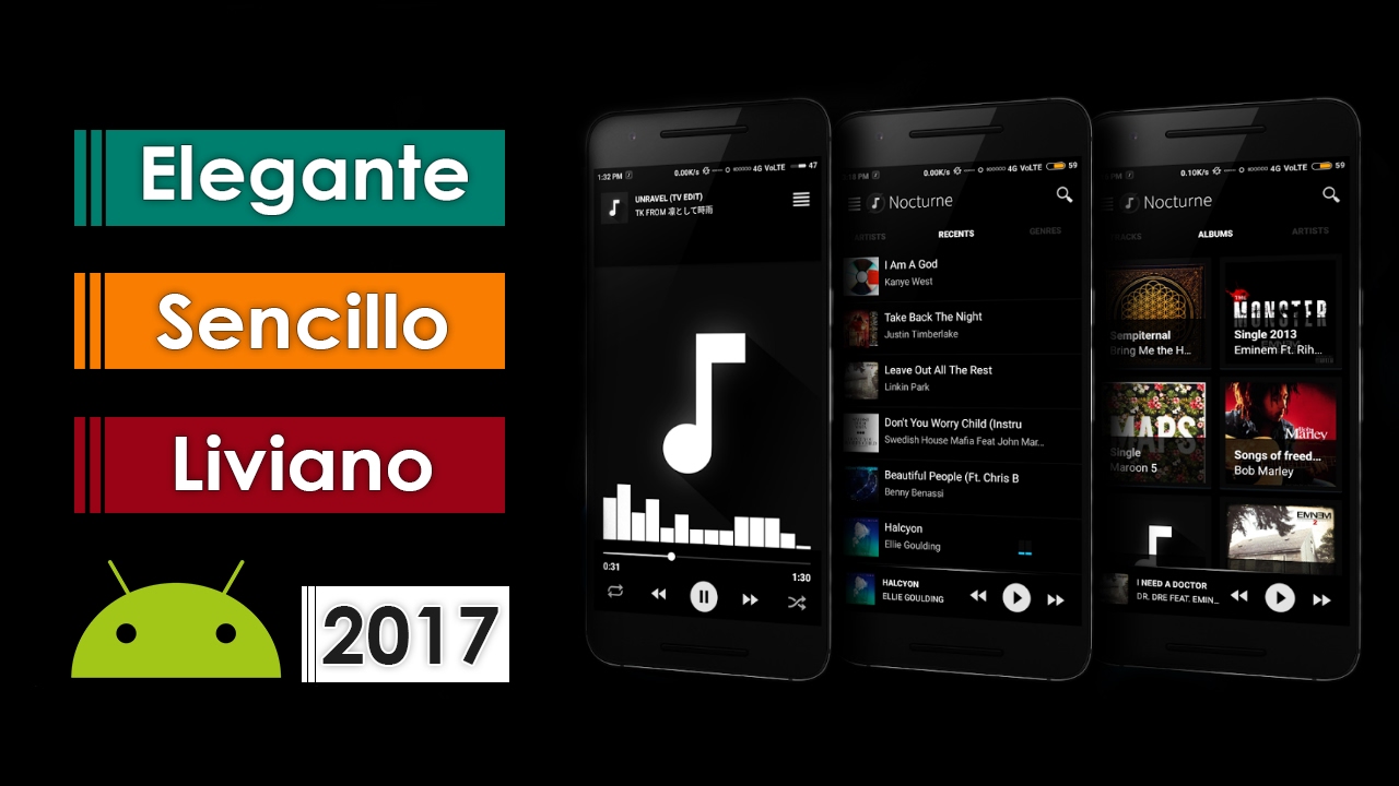 Nuevo Reproductor de Musica Super Elegante y Liviano Para Android 2017 ...