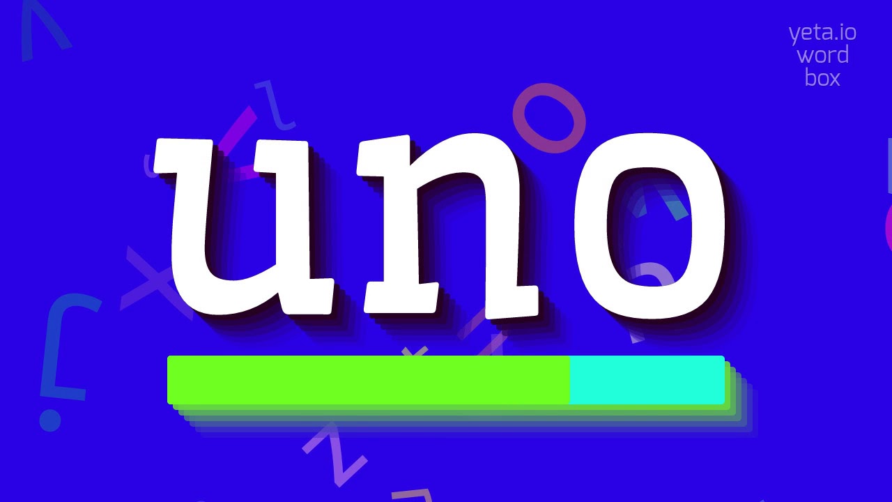 How to say "uno"! (High Quality Voices) - YouTube