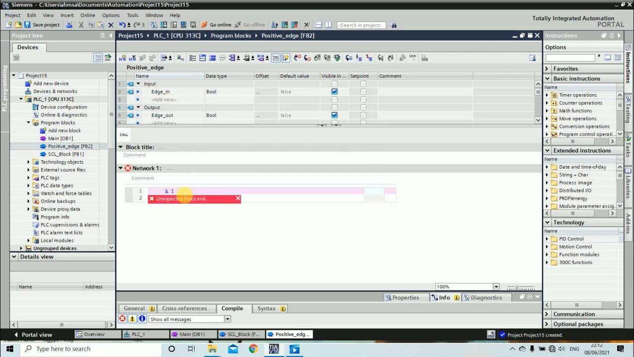 Plc Programming With Scl Lec 2 Positive And Negative Edge Youtube