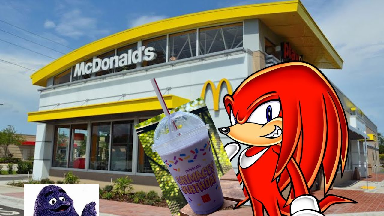 Knuckles drinks the Grimace birthday shake - YouTube