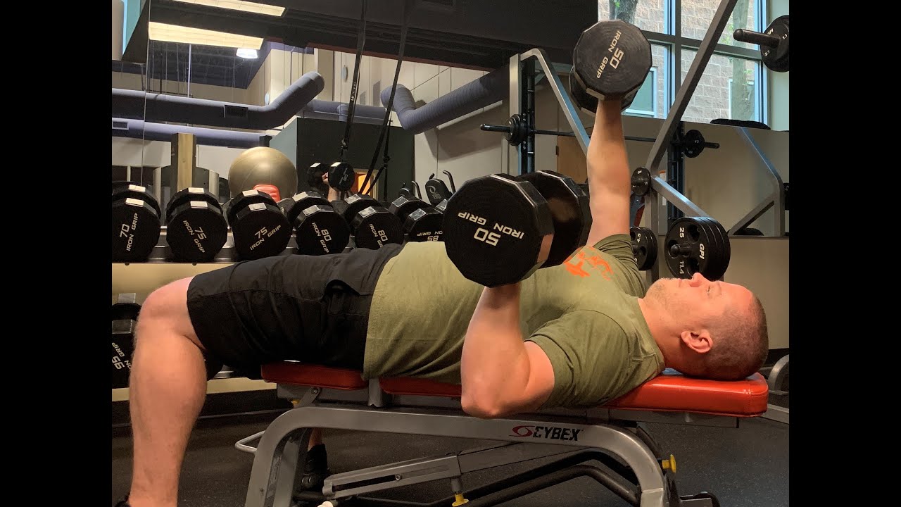 DB Chest Press with Isometric Hold - YouTube