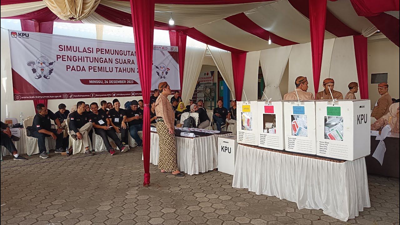 LIVE SIMULASI PENGHITUNGAN DAN REKAPITULASI SUARA DI TPS PEMILU TAHUN ...
