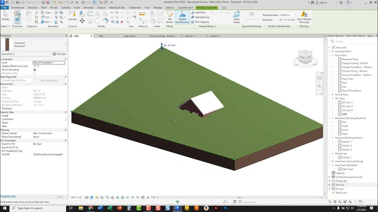 Revit - Toposolid: Hill, Pond, and Voids - YouTube