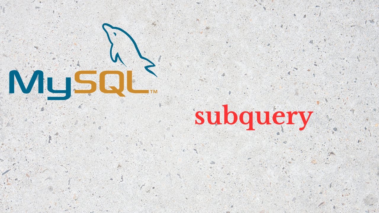 27 Mysql Subquery Youtube