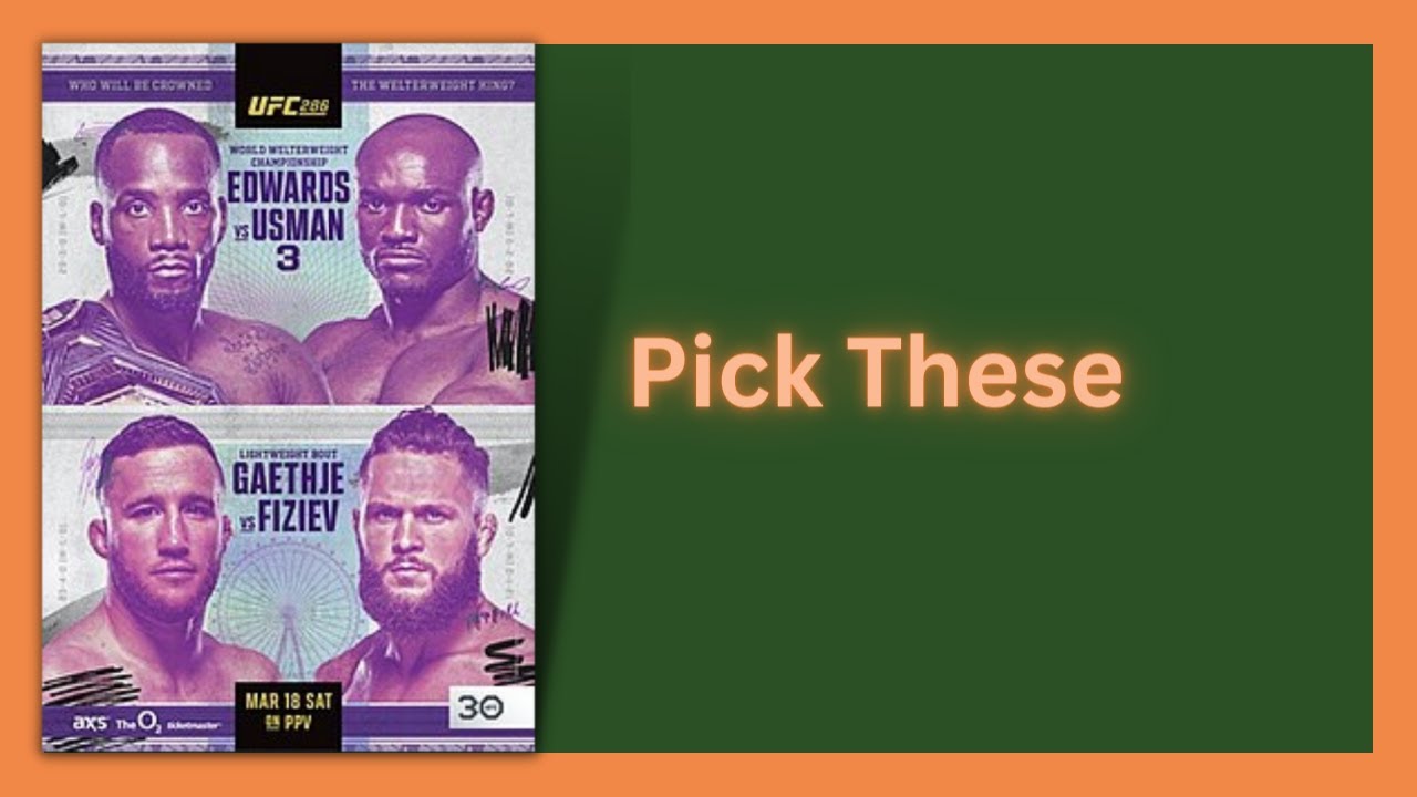 Top 6 Draftkings Reignmaker Value Picks (UFC 286) - YouTube