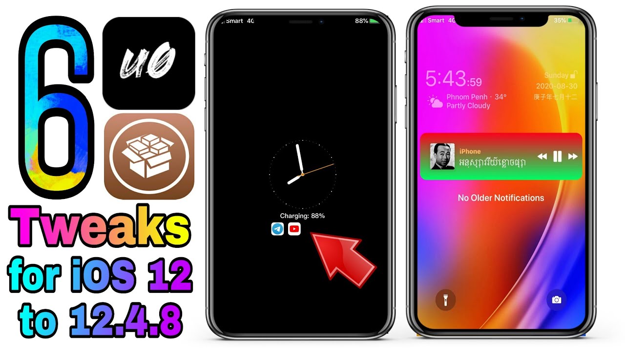 BEST TWEAKS - New 6 Cydia Tweaks for iOS 12 - 12.4.8 - YouTube