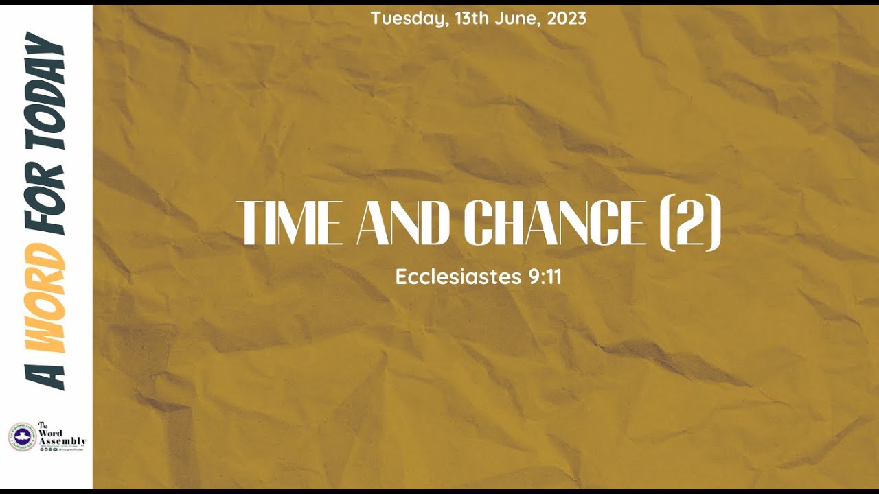 Time and Chance (2) - YouTube