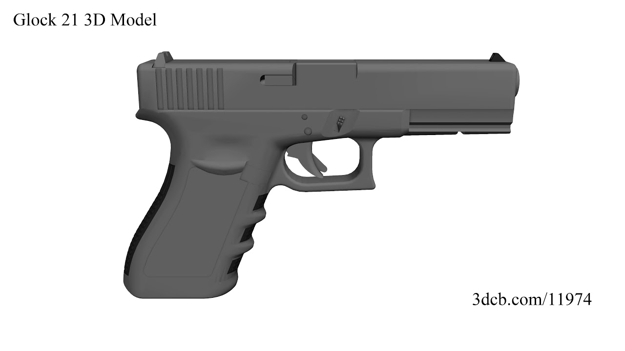 Glock 21 3D Model - YouTube