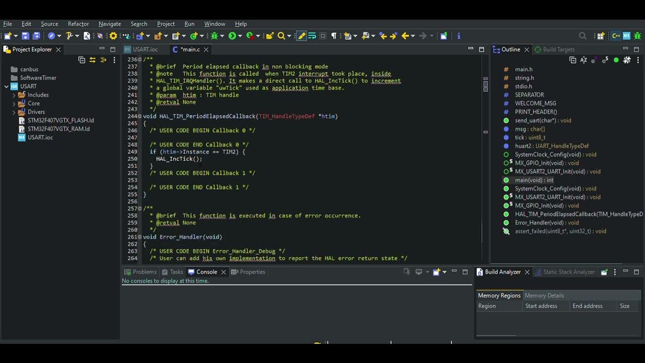USART, sprintf, send value over USART2 - YouTube
