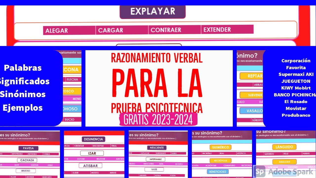 Razonamiento Verbal Prueba SUPERMAXI Corporación Favorita Banco ...