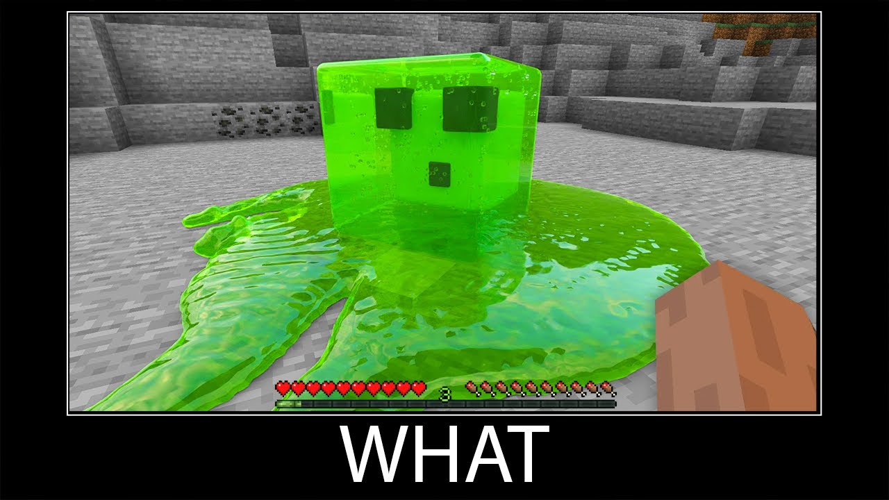 Minecraft wait what meme part 144 realistic minecraft slime - YouTube