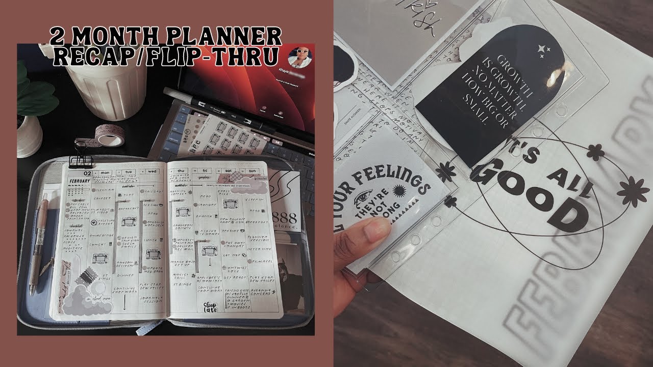 2 month planner recap/flip-through. › january & february - YouTube