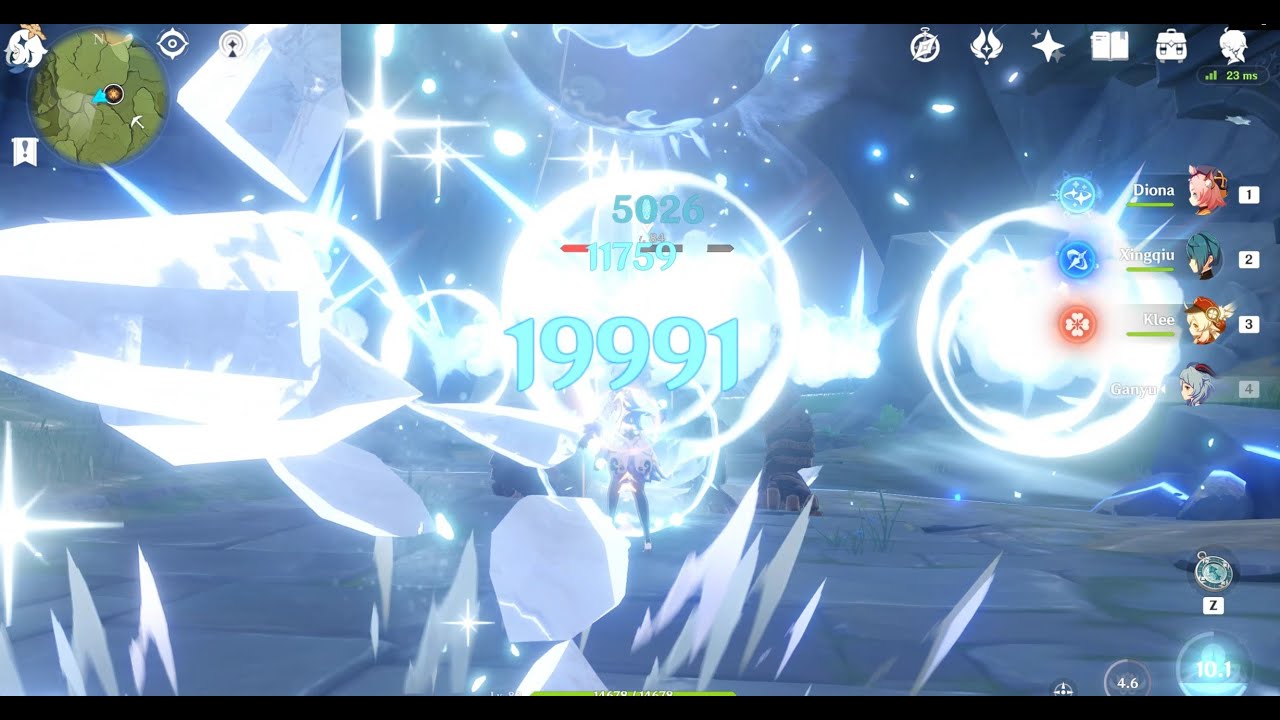 Testing LvL 90 Prototype Crescent on LvL 80 Ganyu - GENSHIN IMPACT # ...