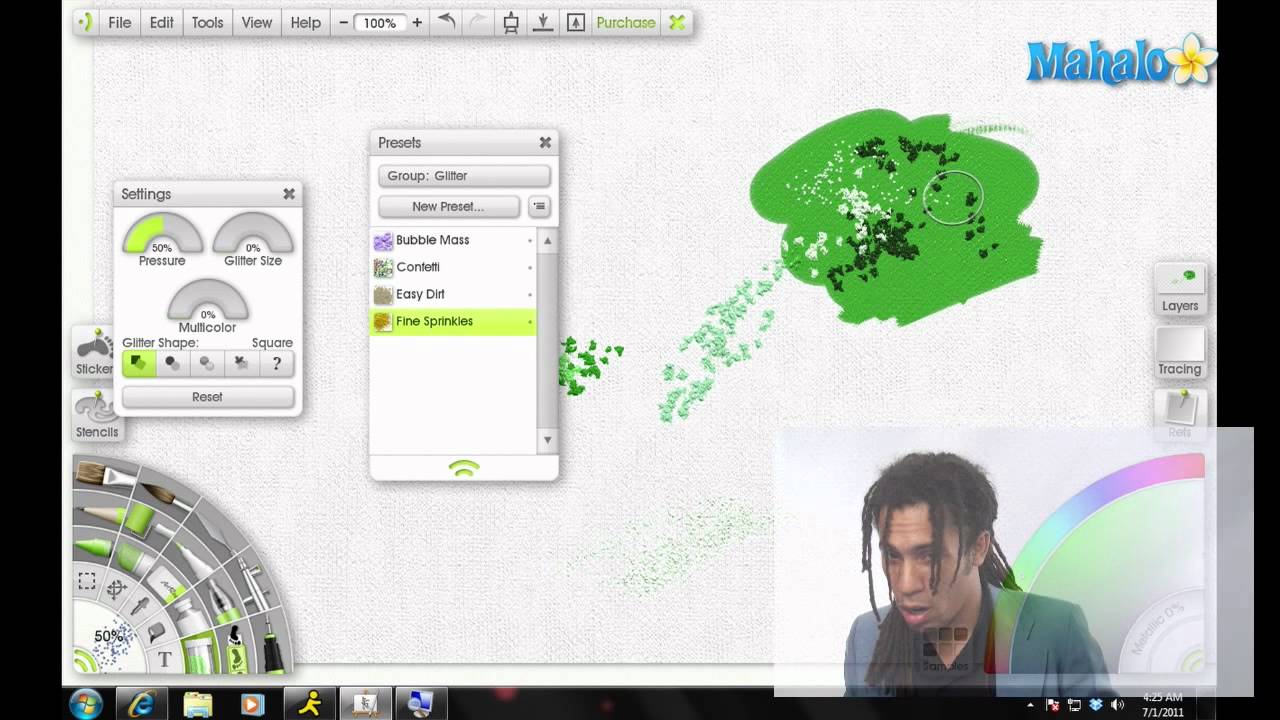 Artrage Tutorial Glitter Tube Overview - YouTube