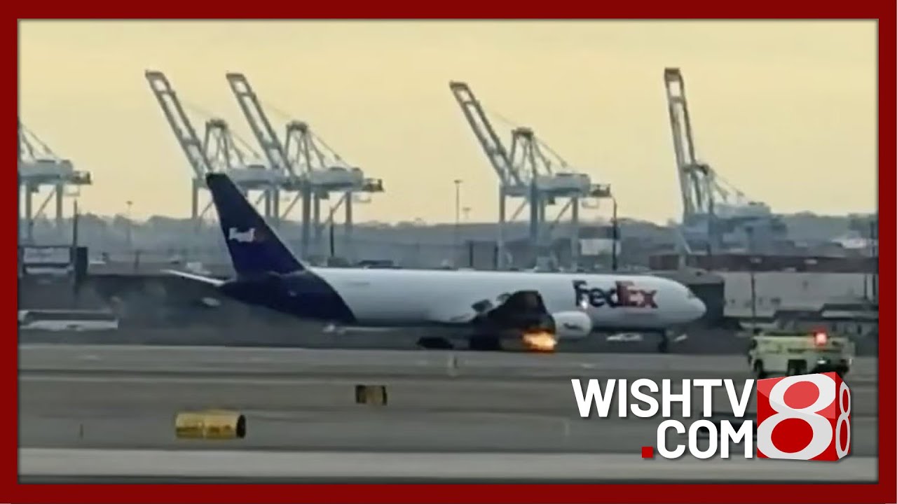 FedEx plane bound for Indy encounters bird strike - YouTube