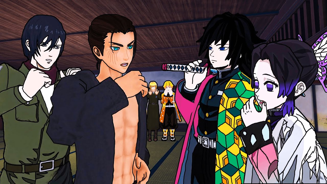 When Attack on Titan Meets Demon Slayer! (VRChat) - YouTube