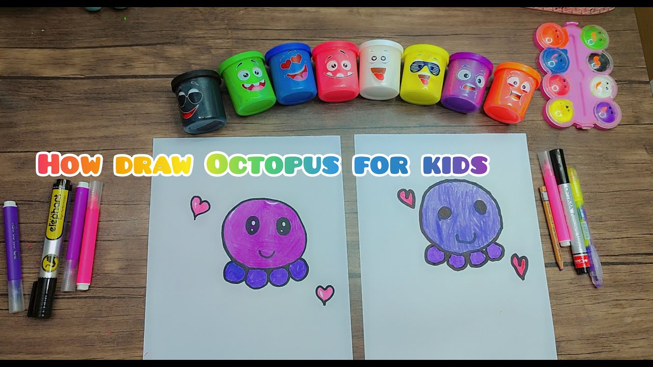 How draw easy octopus for kids with soniya - YouTube