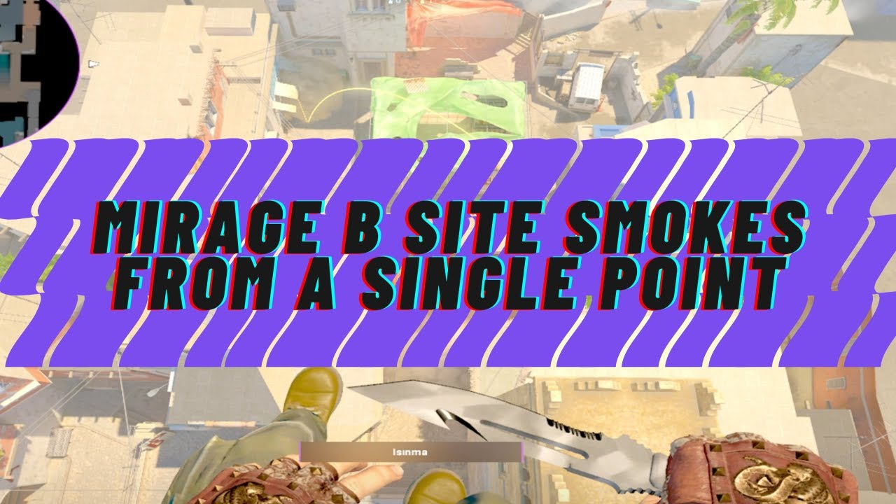 CS2 mirage all b smokes From a single point #cs2 - YouTube