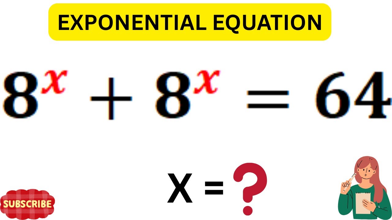 8^x+8^x=64 🧠Math Olympiad Problem | Tricky Question ⁉️ - YouTube