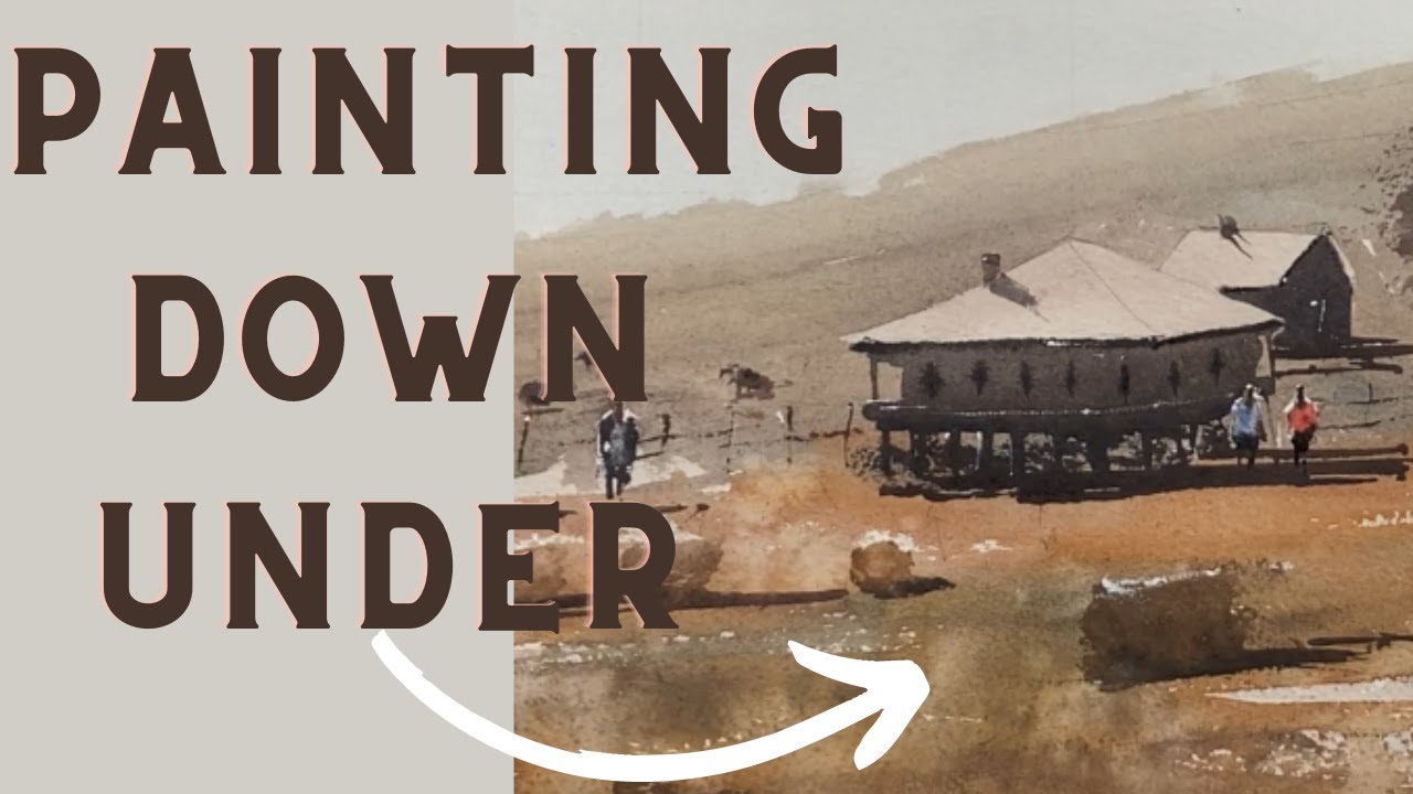 Watercolor Landscape Farm Tutorial Step by Step - YouTube