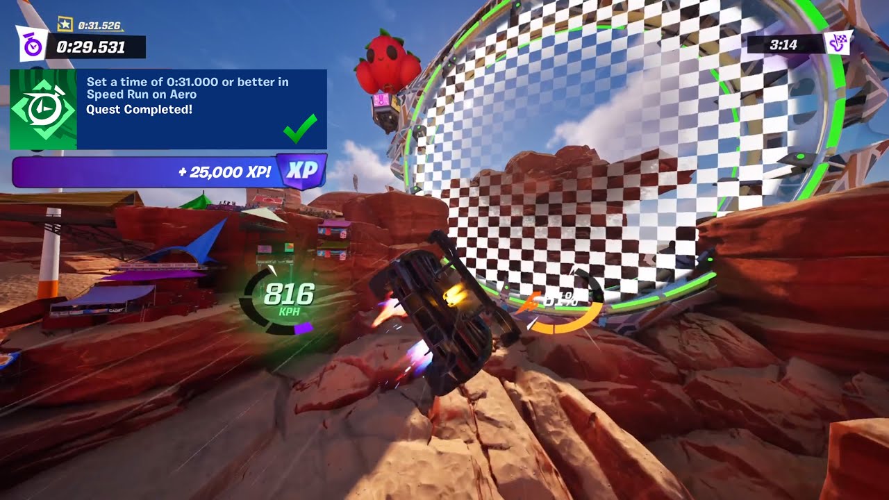 Fortnite - Set A Time Of 0:31.000 Or Better In Speed Run On Aero (Time ...