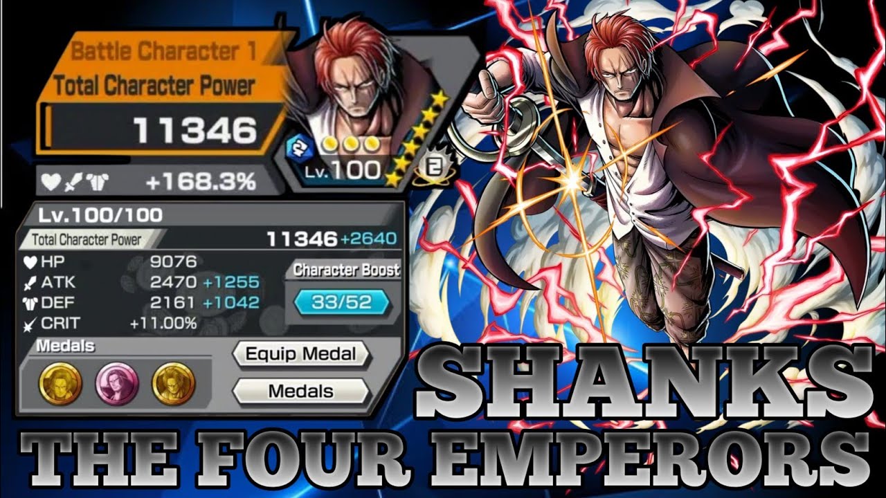SHANKS THE FOUR EMPERORS | ONE PIECE BOUNTY RUSH | OPBR - YouTube