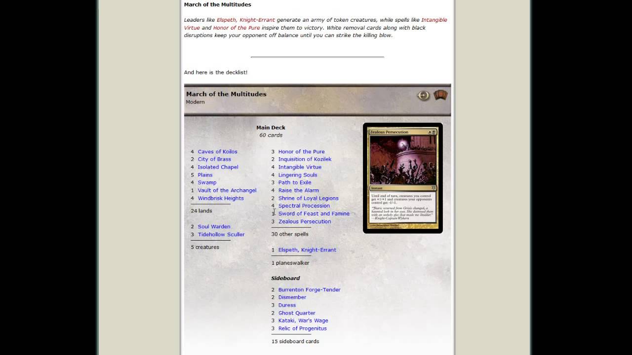 Modern Event Deck Review: March of the Multitudes - Magic the Gathering ...