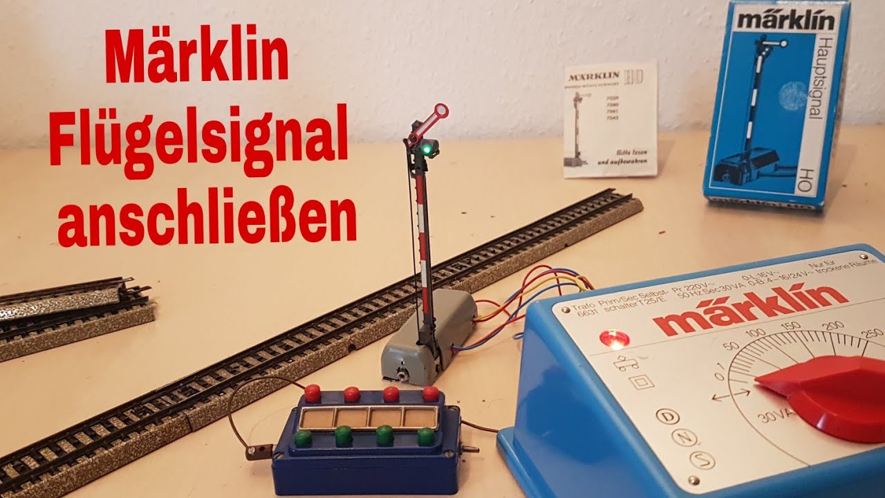 Märklin H0 Flügelsignal anschließen - YouTube