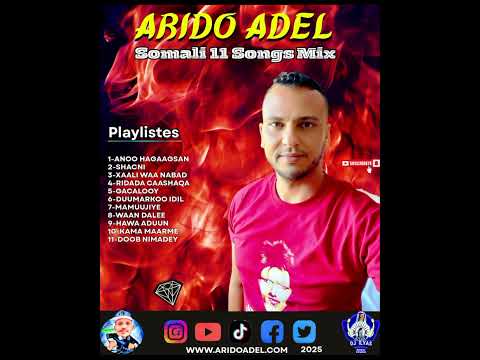 ARIDO ADEL : SOMALI 11 SONGS MIX by DJ-ILYAS 2025