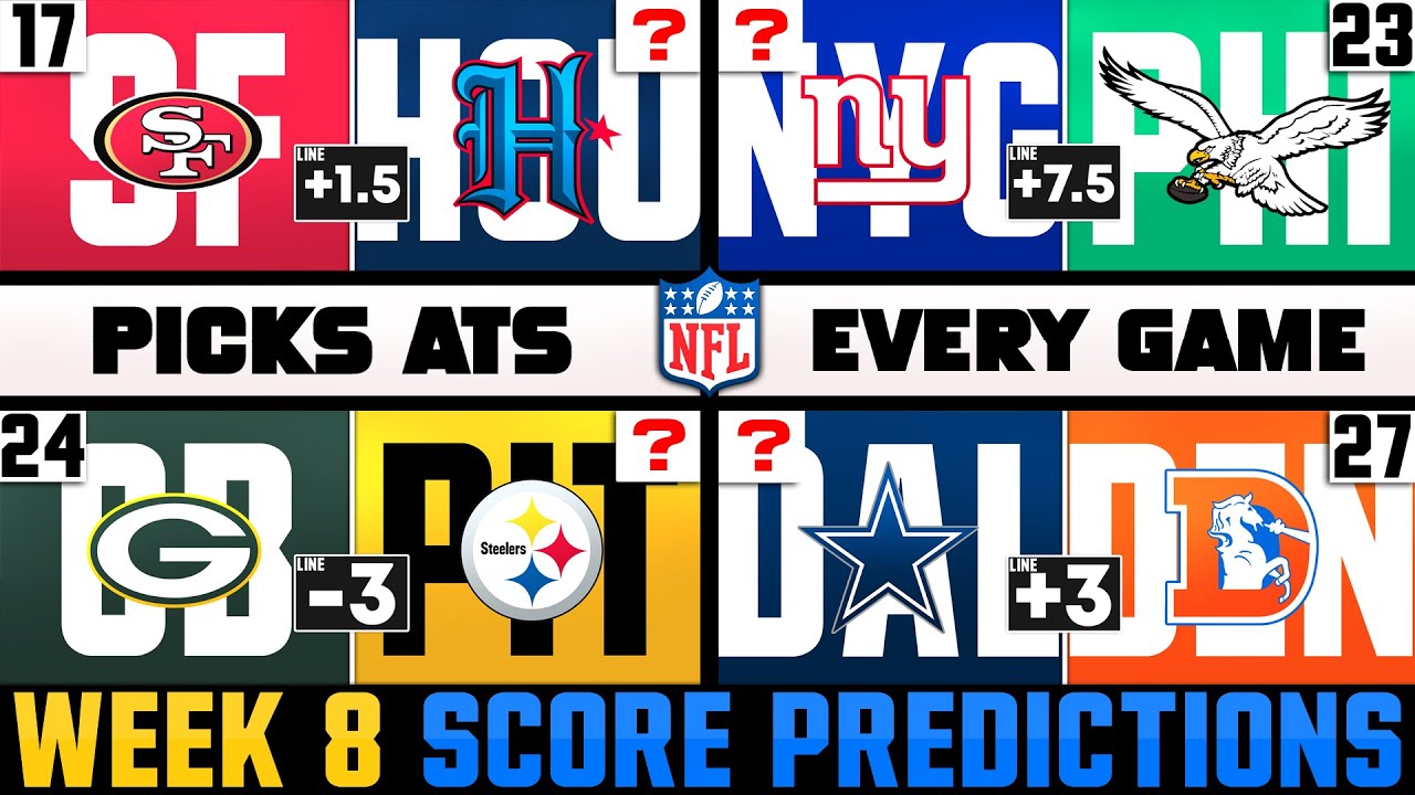 NFL Week 8 Score Predictions | Bet or Pass Every Game - YouTube