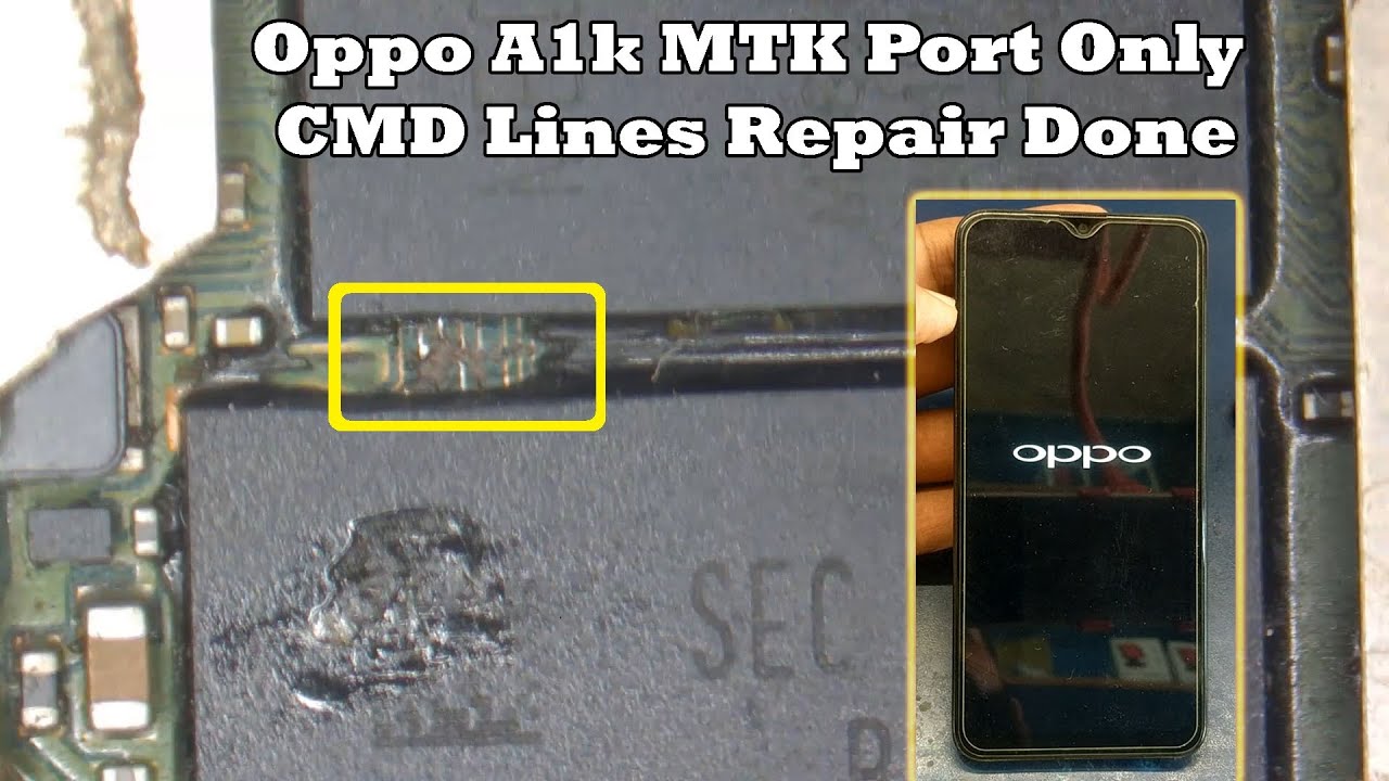 Oppo A1k MTK Port Only Repair eMMC Lines & Dead Boot Repair - YouTube