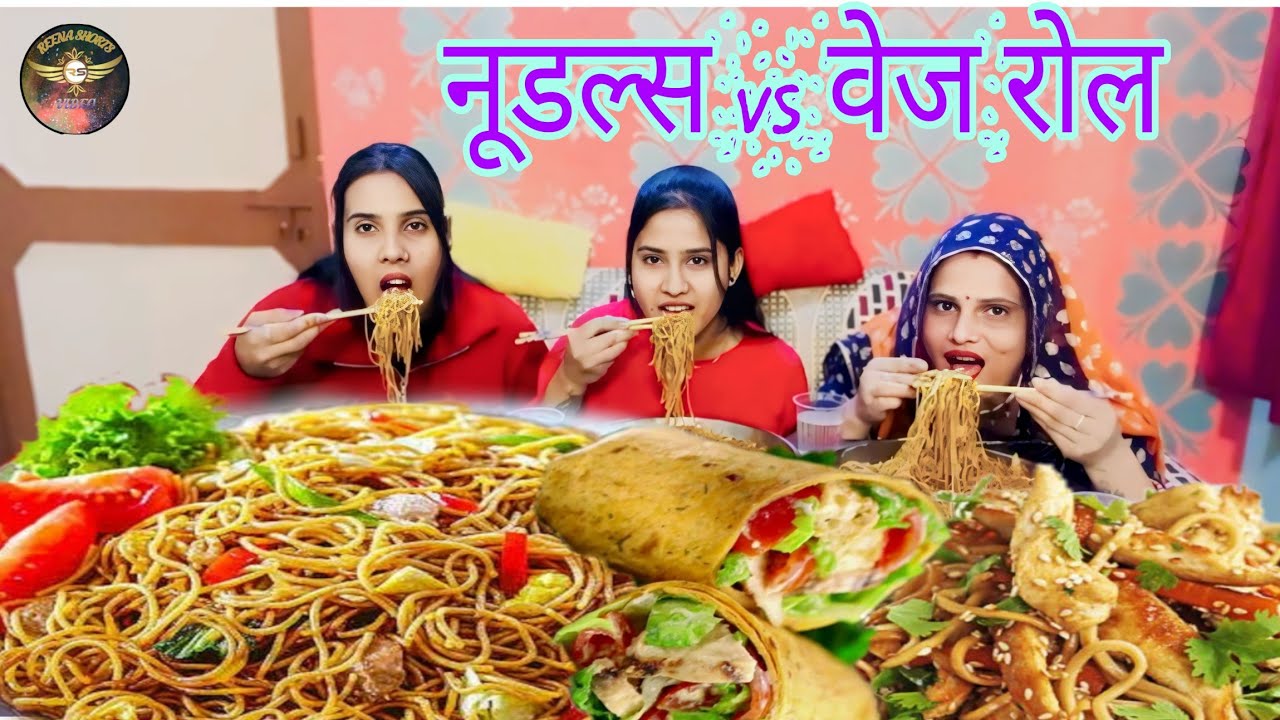 Indian Street Food Chinese Street FoodChallenge | noodles,veg roll ...