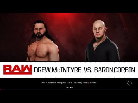 Drew Mcyntyre vs Baron Corbin (what a EOD Finisher by Corbin) - YouTube