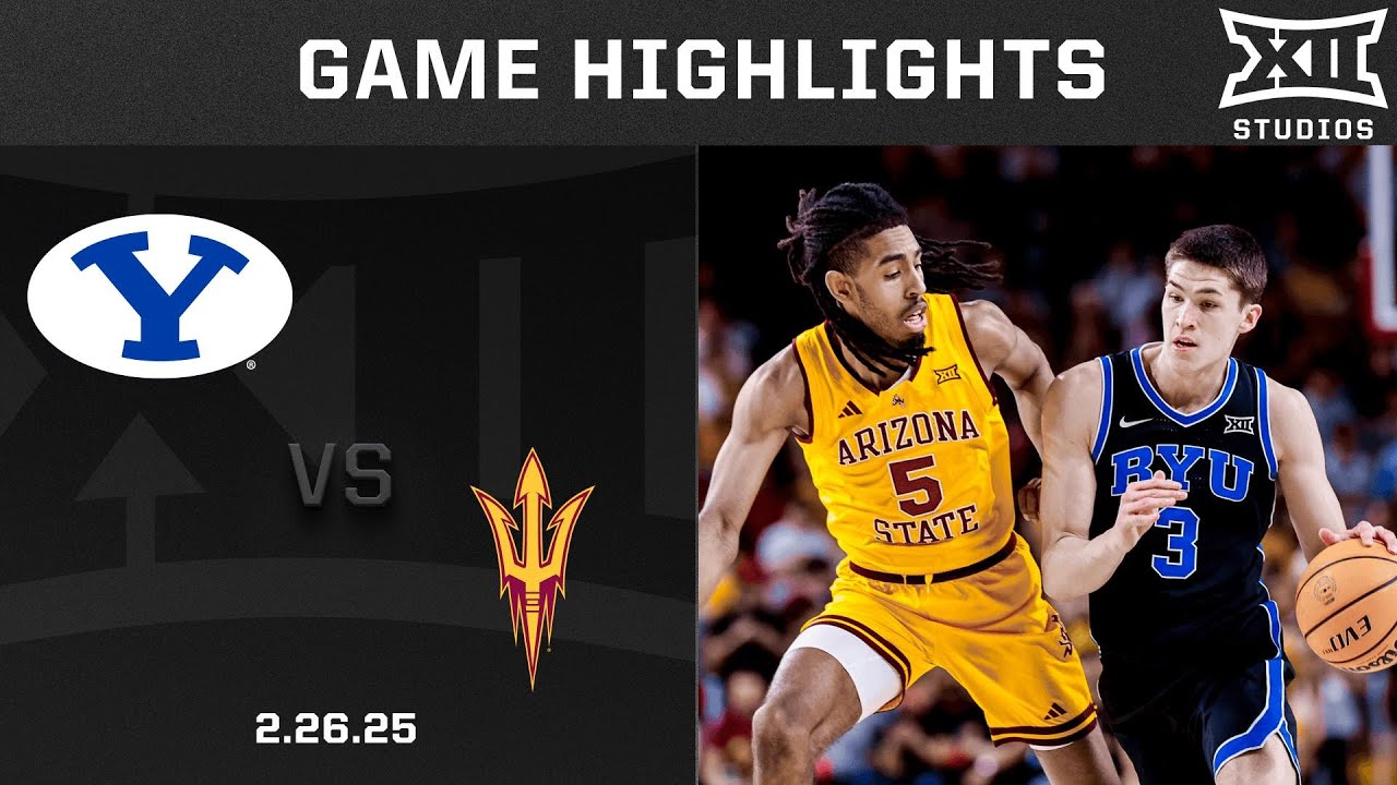 #25 BYU vs. Arizona State Game Highlights | 2024-25 Big 12 Men’s ...