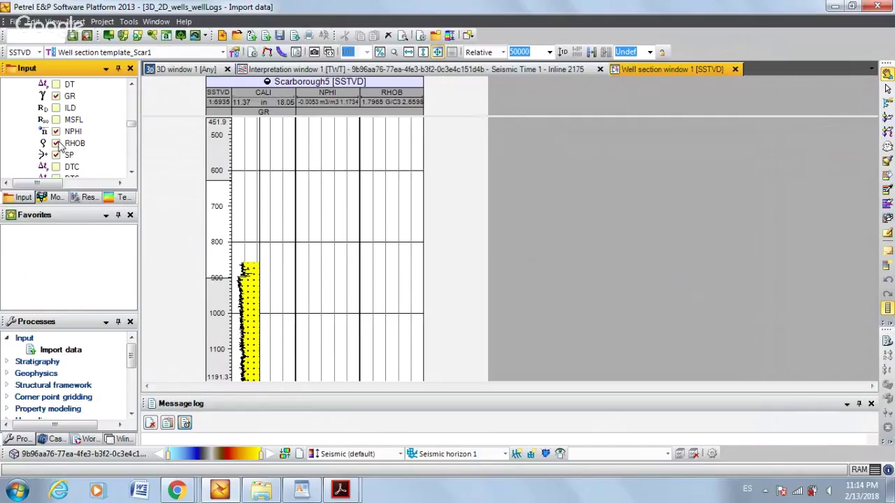 Petrel: well logs - YouTube