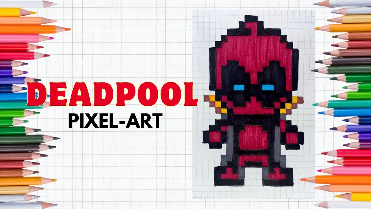 Como Dibujar a Deadpool en Pixel Art - How To Draw Deadpool #pixelart # ...